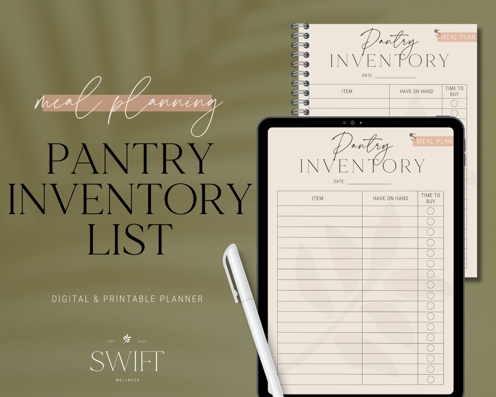 Pantry Inventory Sheet | Printable Planner | Meal Plan | Budgeting ...