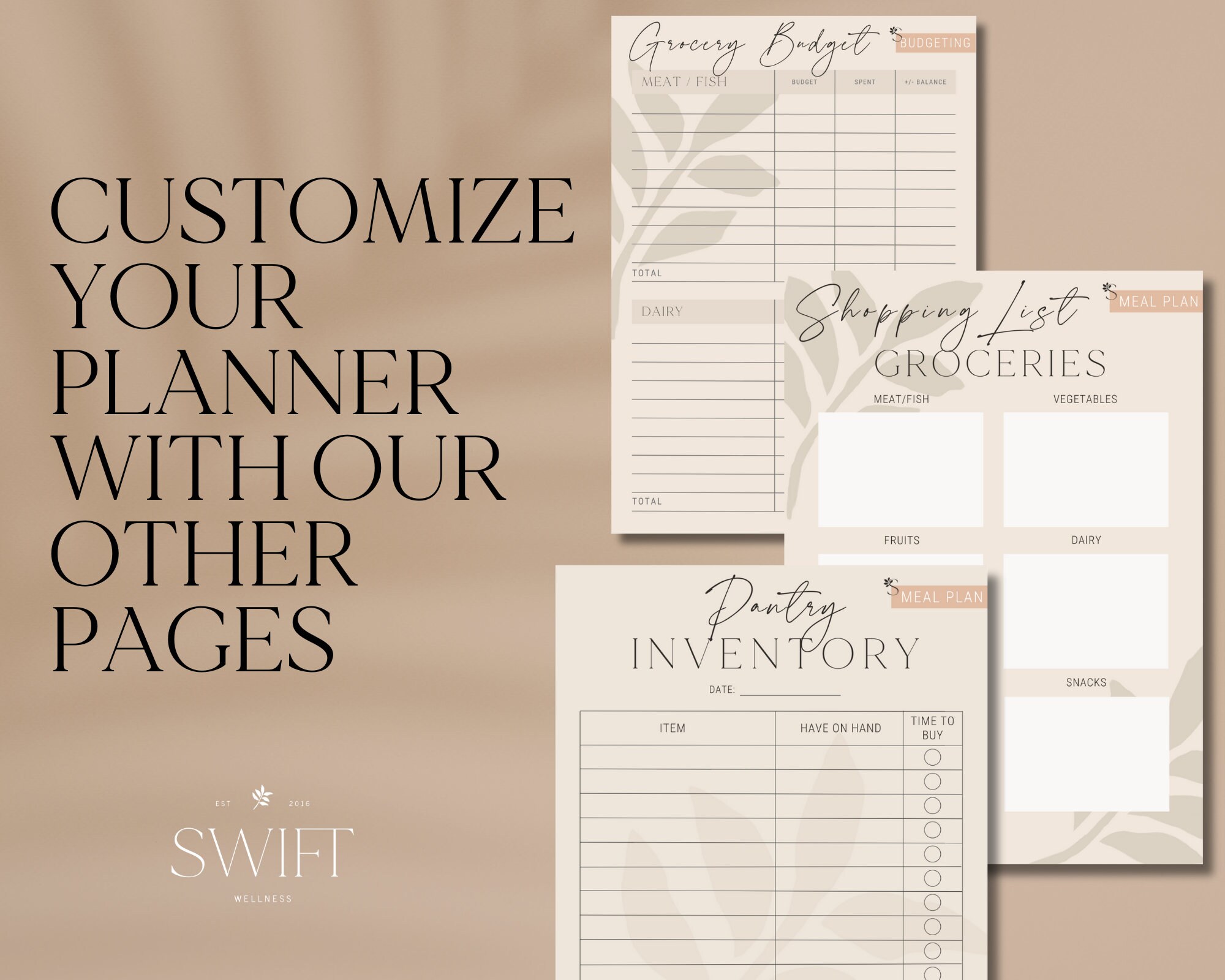 Monthly Spending Tracker | Printable Planner | Expense Plan | to Do ...