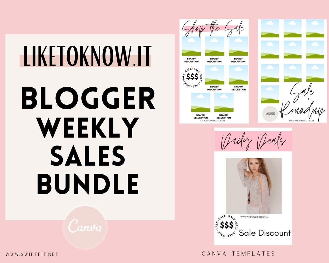 60 Blogger Liketoknow.it WEEKLY SALES Gift Guides Canva Templates ...