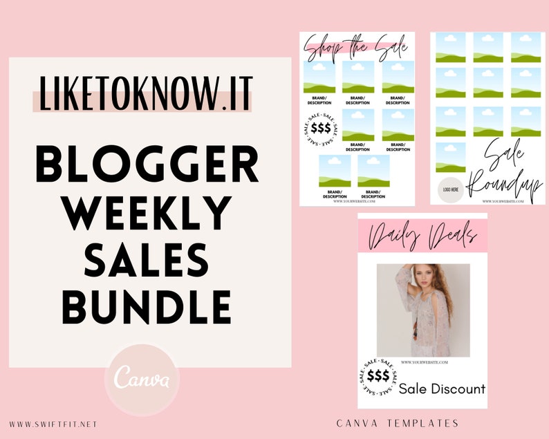 60 Blogger Liketoknow.it WEEKLY SALES Gift Guides Canva Templates ...