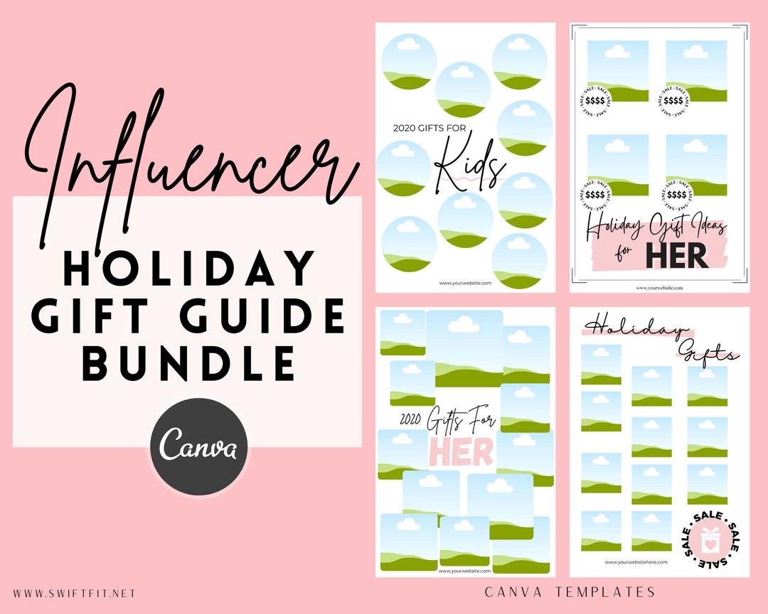 30 Blogger GIFT GUIDES Canva Templates Instagram Story, Pinterest, Blog ...
