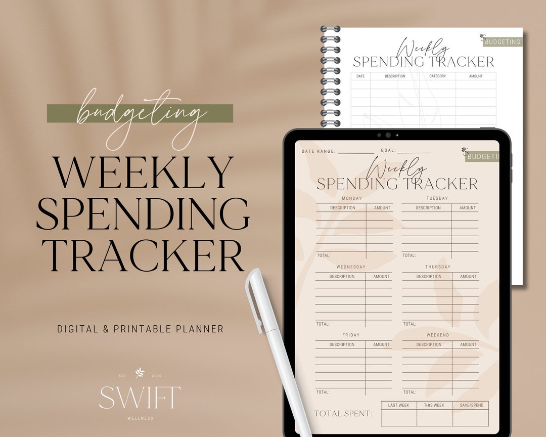 Weekly Spending Tracker | Printable Planner | Expense Plan | to Do List ...