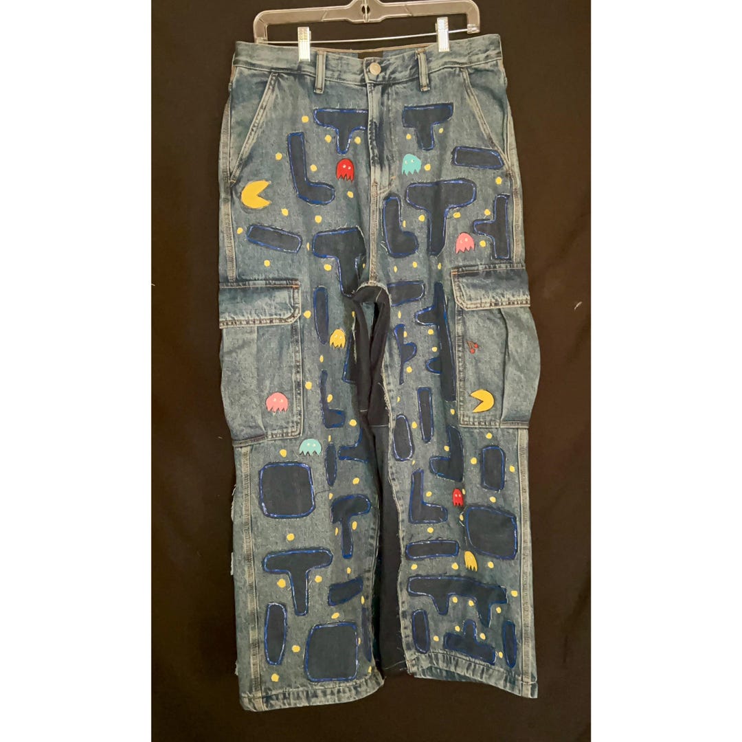 Custom PAC MAN Jeans - Etsy