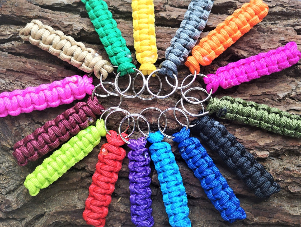 Handmade Paracord Keyring Key Chain Bag Pull Luggage Tag Handbag ...