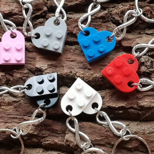 Lego® Heart Keychain - Etsy UK