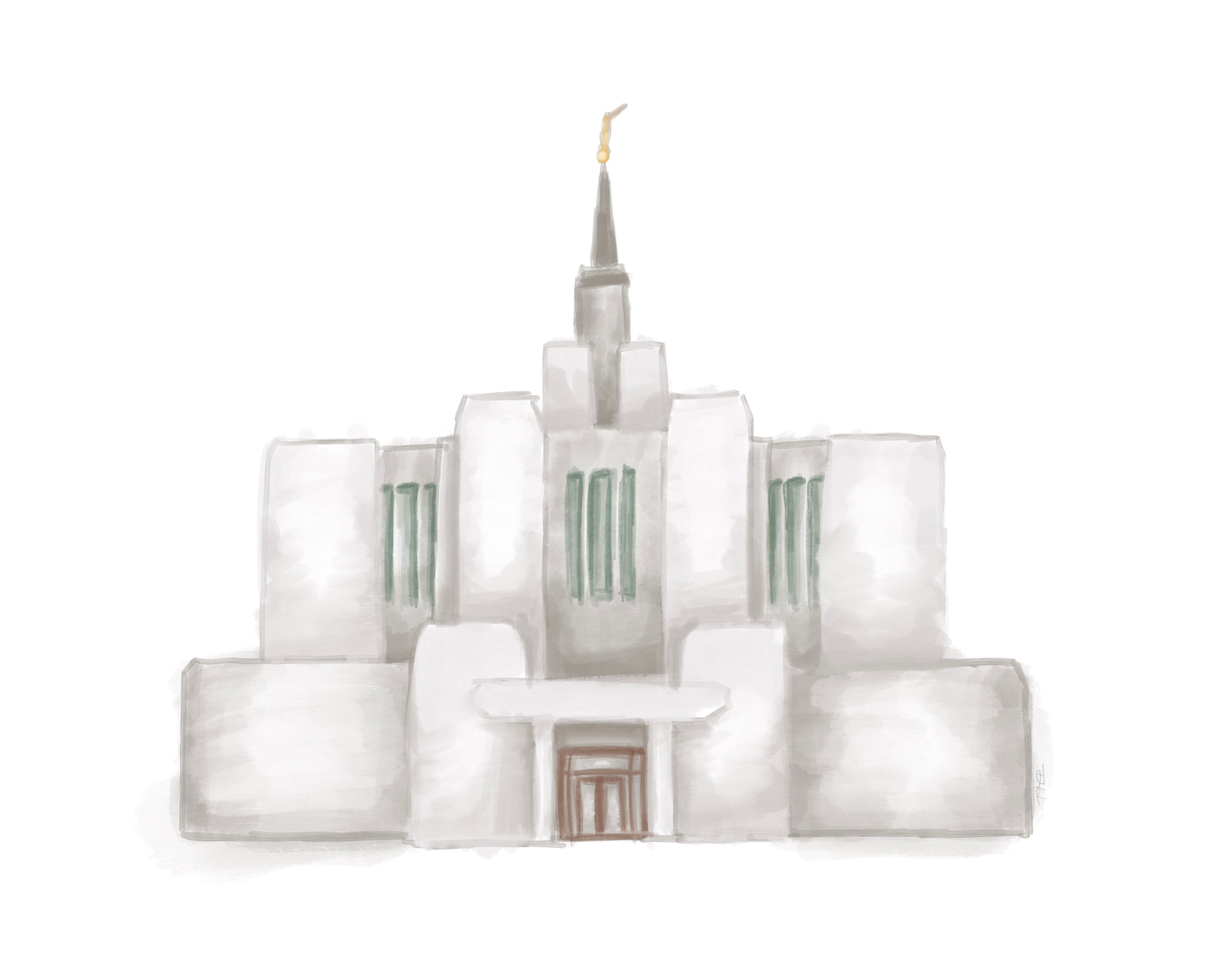 Calgary, Alberta LDS Temple Watercolour Digital Download - Etsy