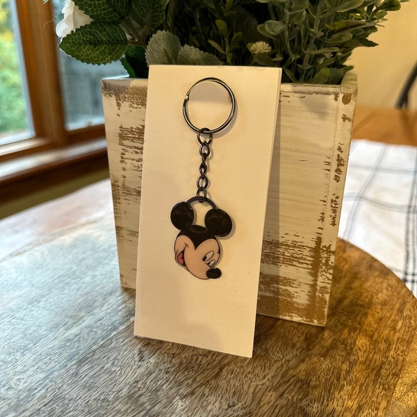 Mickey Mouse Key Ring - Etsy