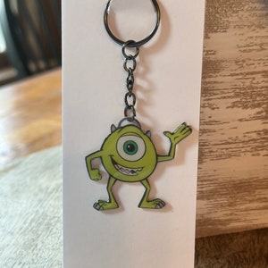 Monsters Inc Keychain, Mike Wazowski Key Ring, Disney Pixar Character ...