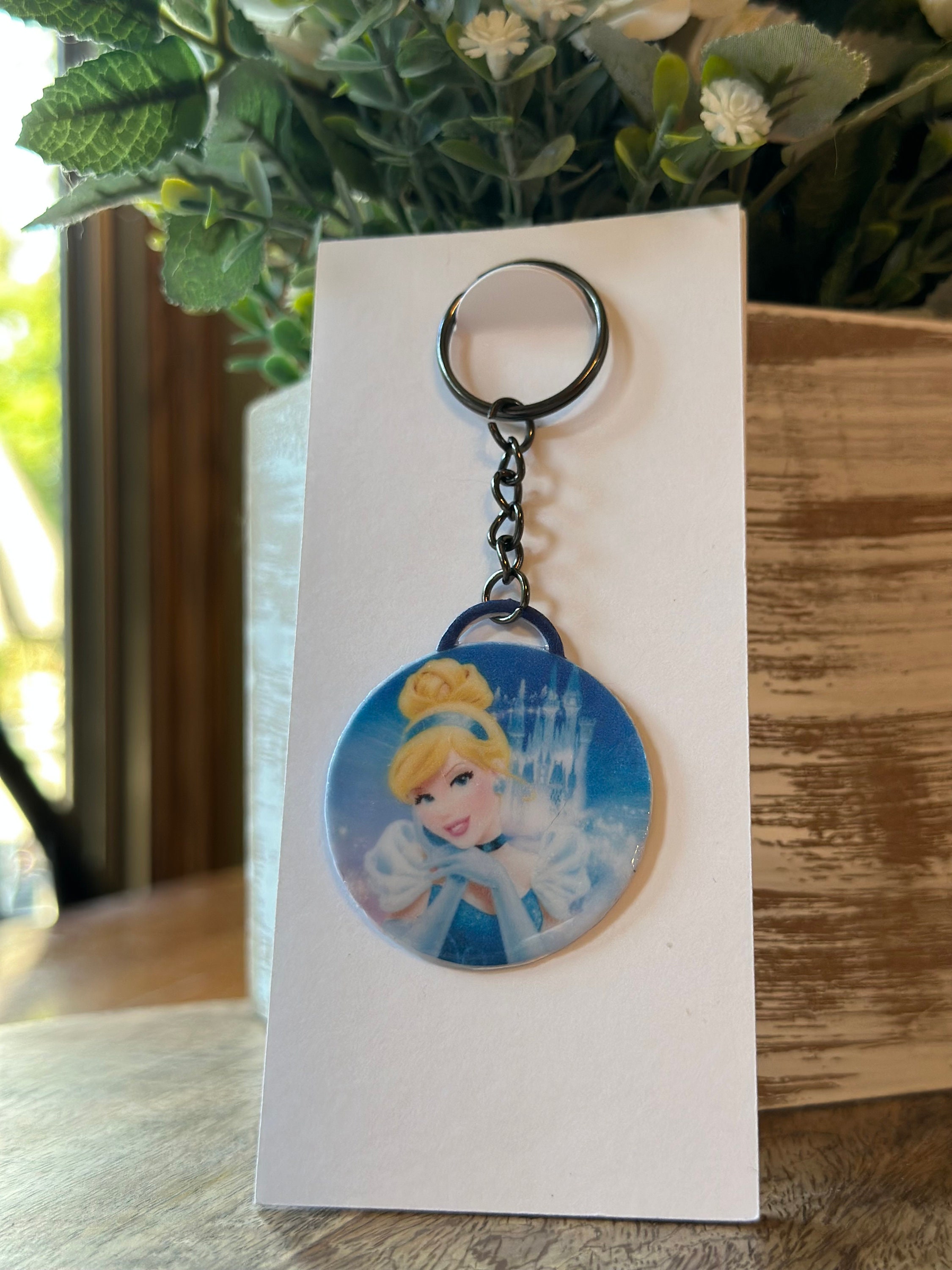 Cinderella Keychain Disney Inspired Keychain Princess - Etsy