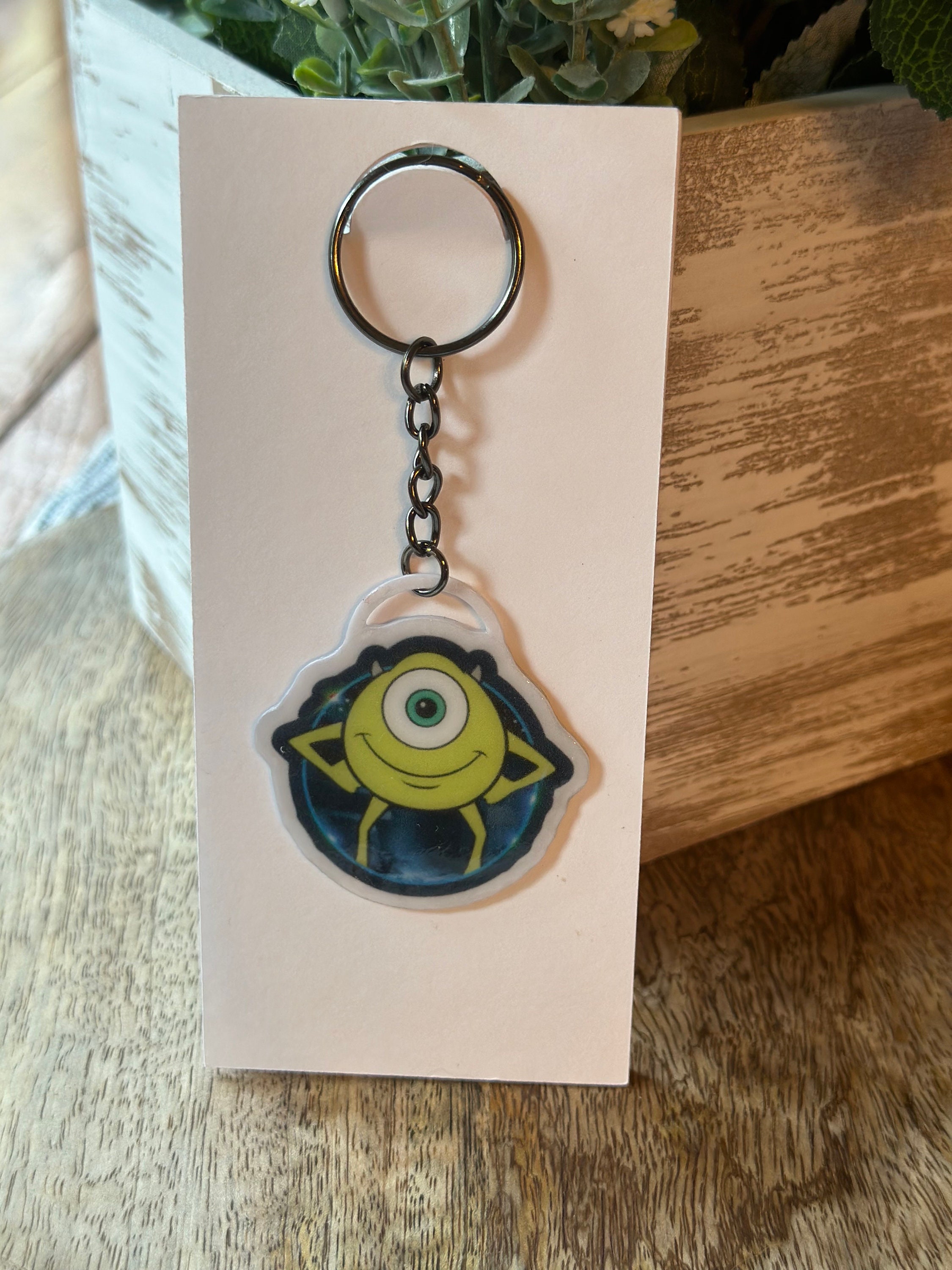 Monsters Inc Keychain Mike Wazowski Key Ring Disney Pixar - Etsy