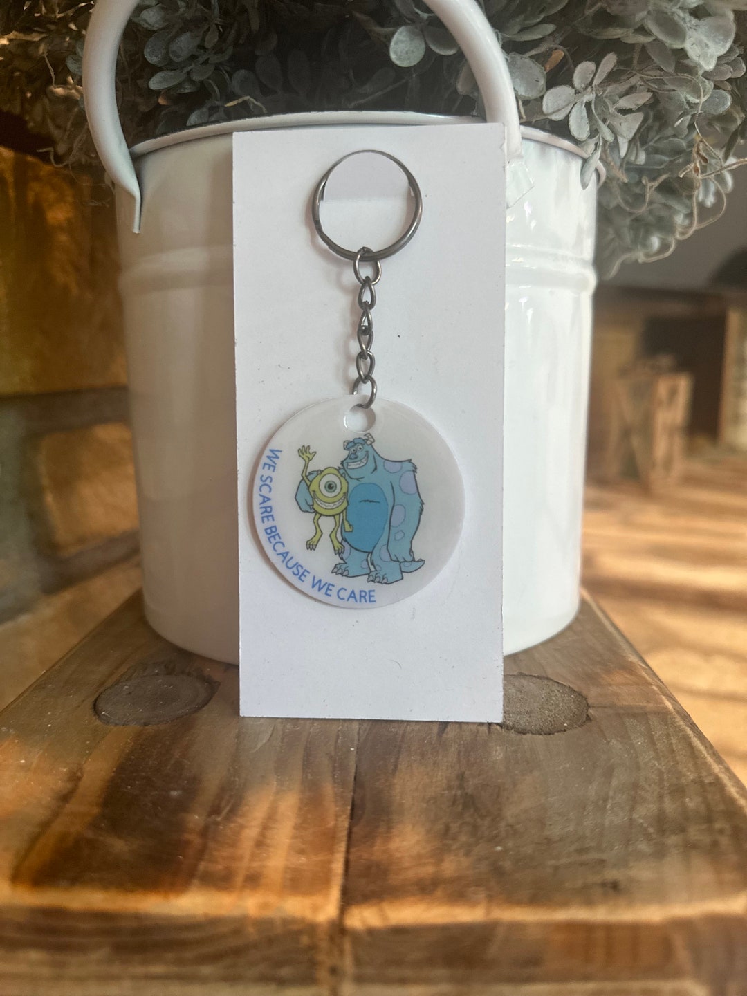 Disney Monsters Inc. Boo Keychain, Cute Keyring, Pixar Key Holder, Gift ...