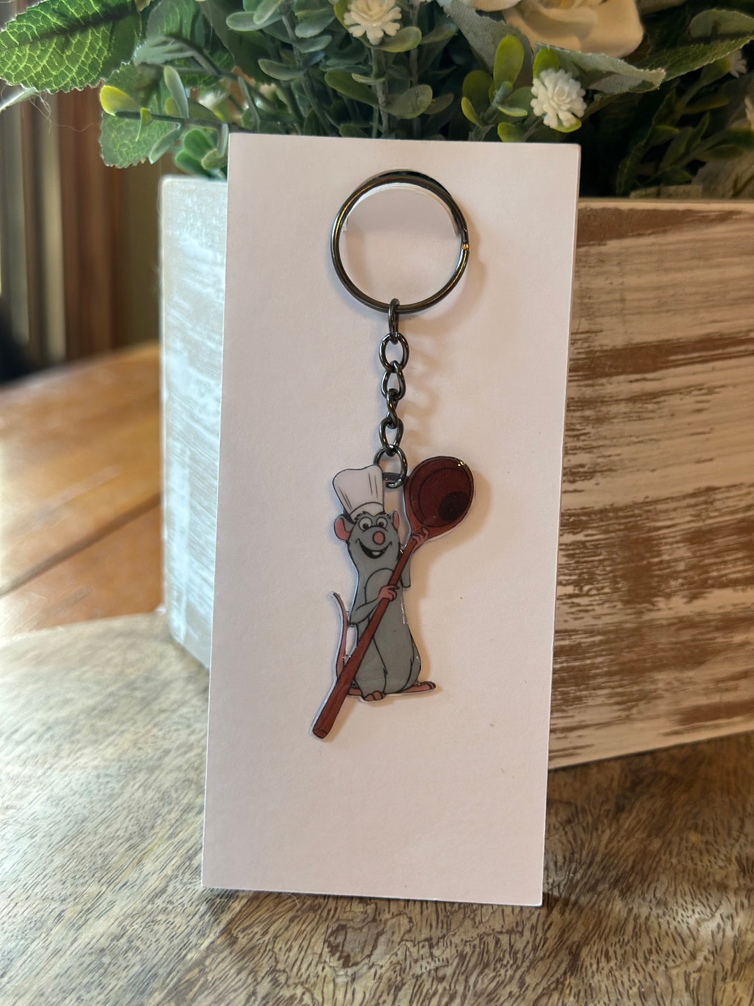 Remy Ratatouille Keychain, Pixar Keychain, Movie Inspired, Cartoon ...