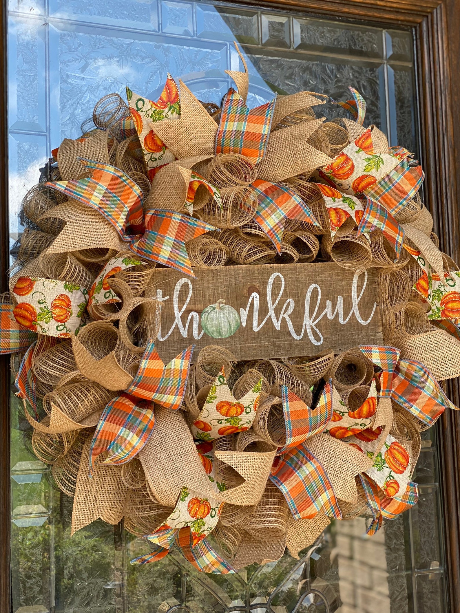 Autumn Wreath Thankful Wreath Fall Wreath Thanksgiving - Etsy