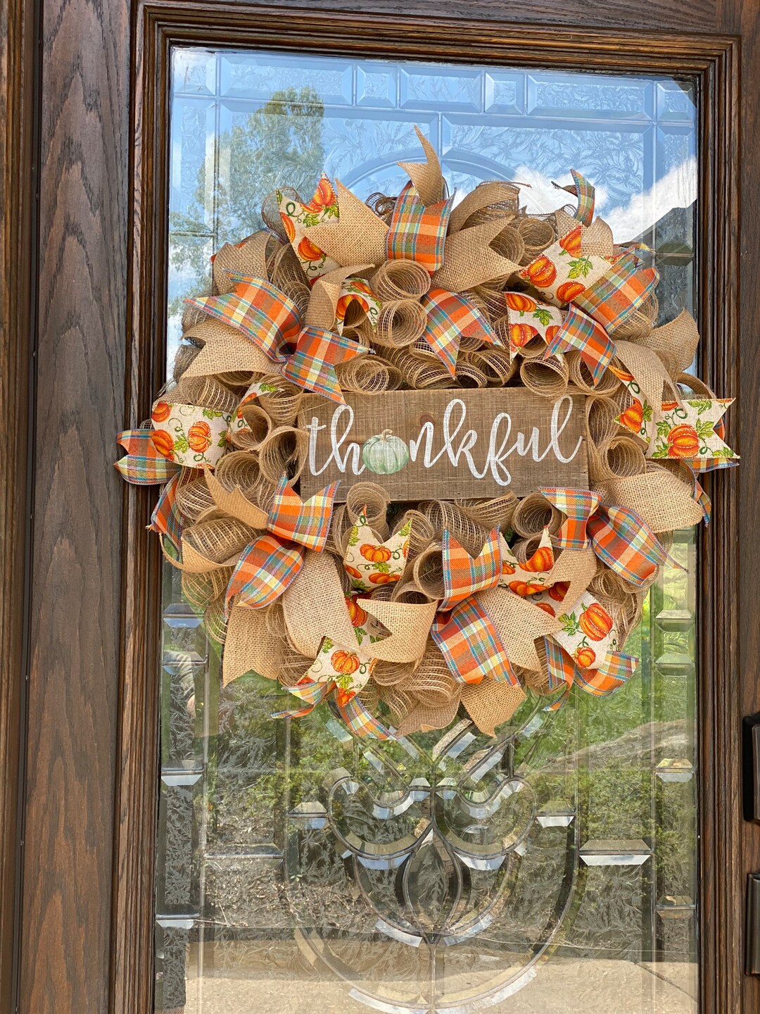 Autumn Wreath, Thankful Wreath, Fall Wreath, Thanksgiving Wreath, Fall ...
