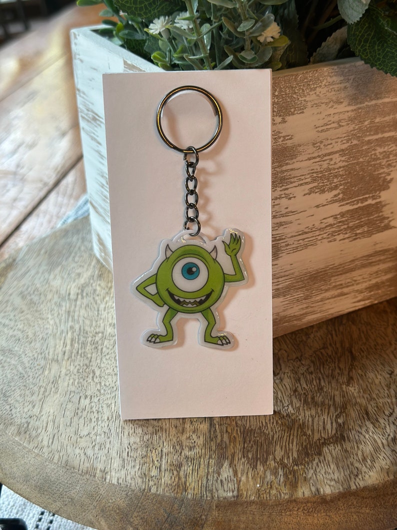 Monsters Inc Keychain Mike Wazowski Key Ring Disney Pixar - Etsy