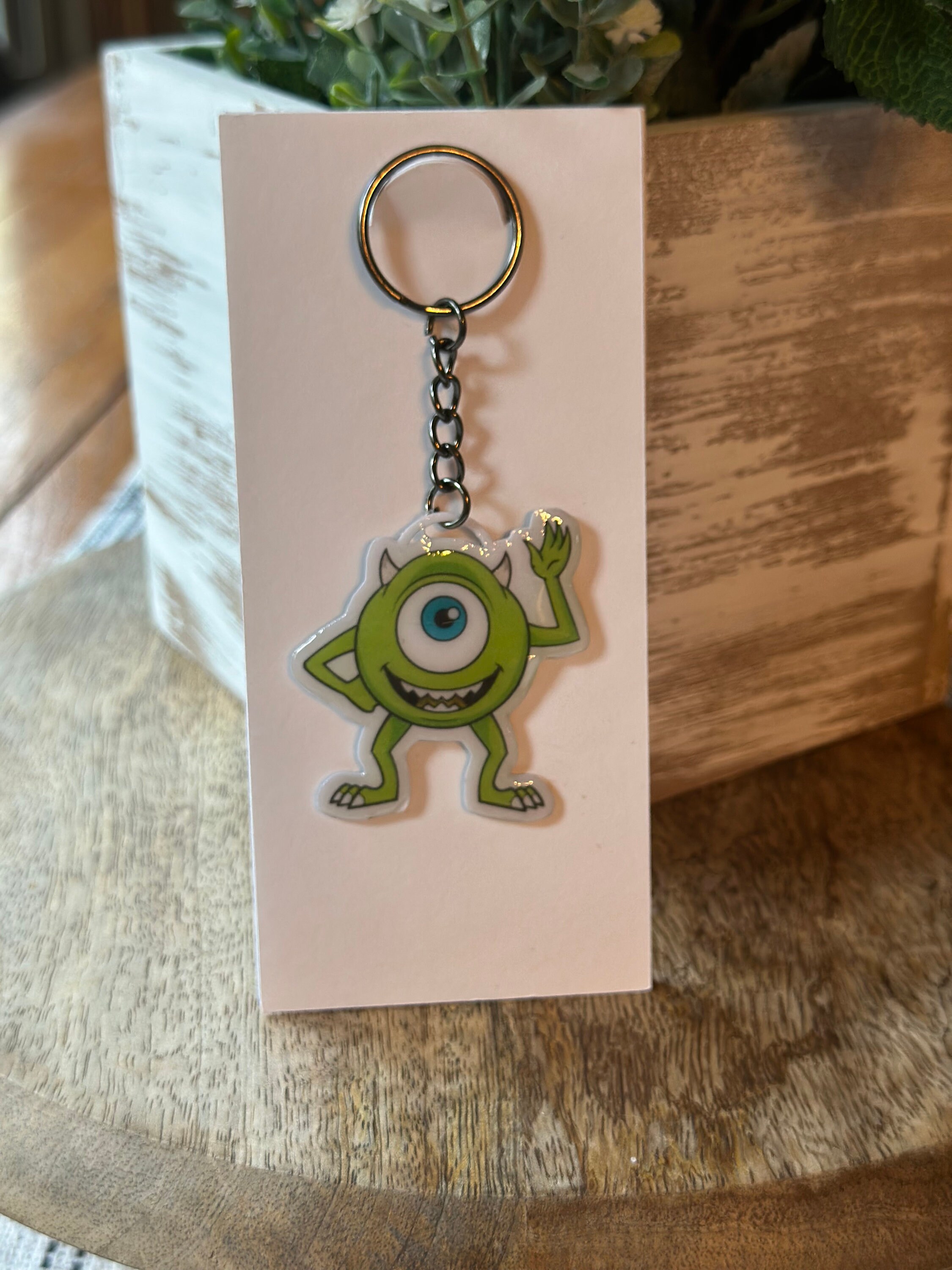 Monsters Inc Keychain Mike Wazowski Key Ring Disney Pixar - Etsy