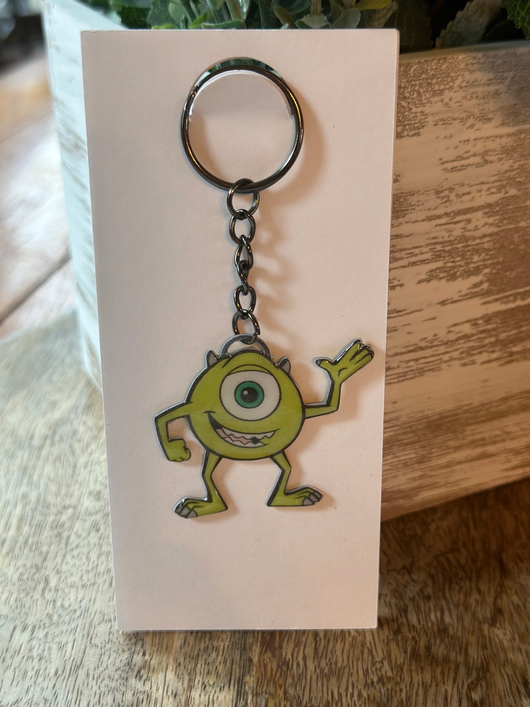 Monsters Inc Keychain, Mike Wazowski Key Ring, Disney Pixar Character ...