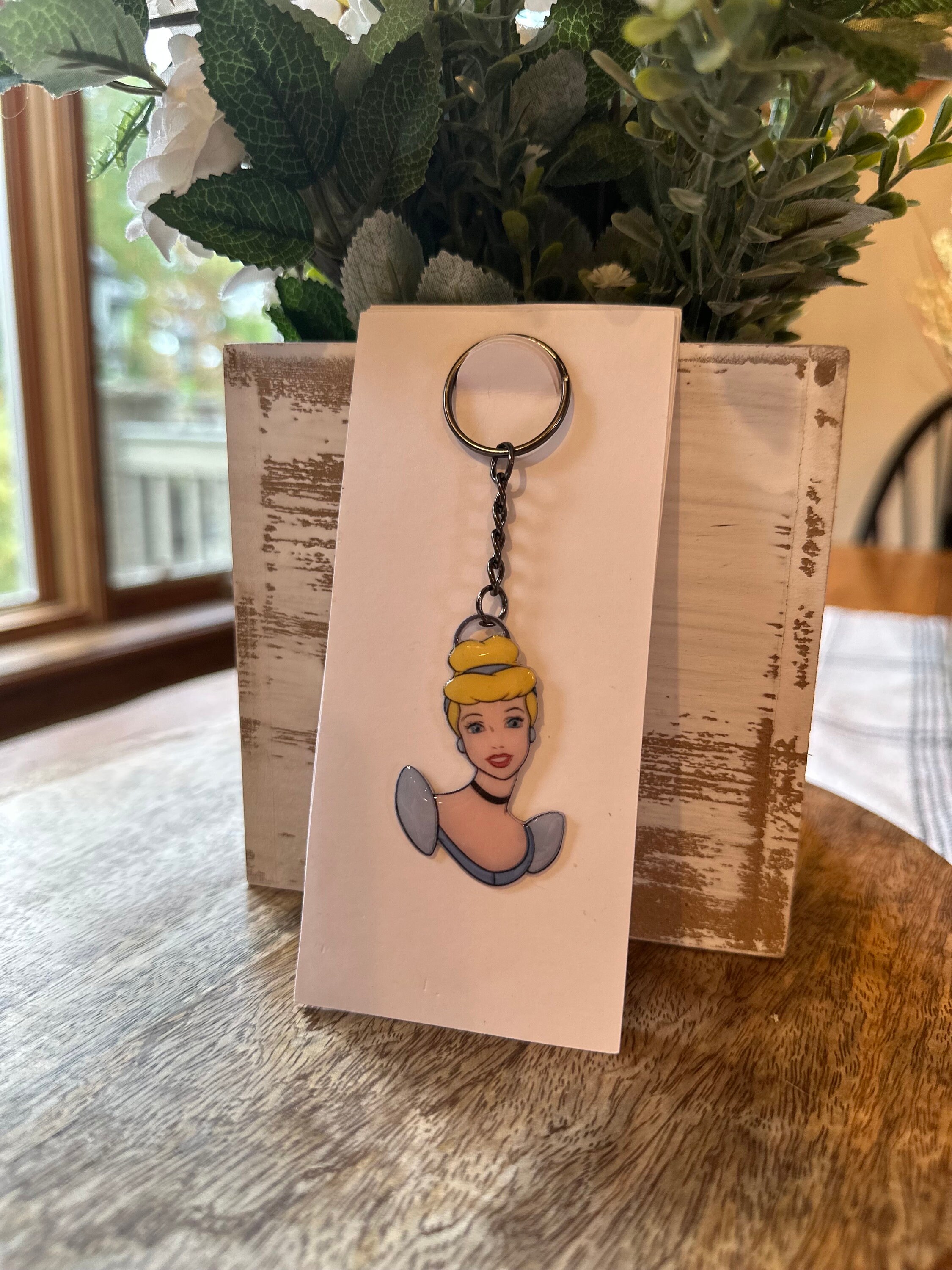 Cinderella Keychain Disney Inspired Keychain Princess - Etsy