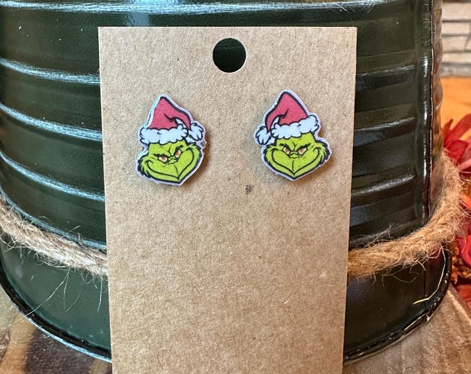 Crystal GRINCH EARRINGS Christmas Jewelry Made With Swarovski Crystals ...
