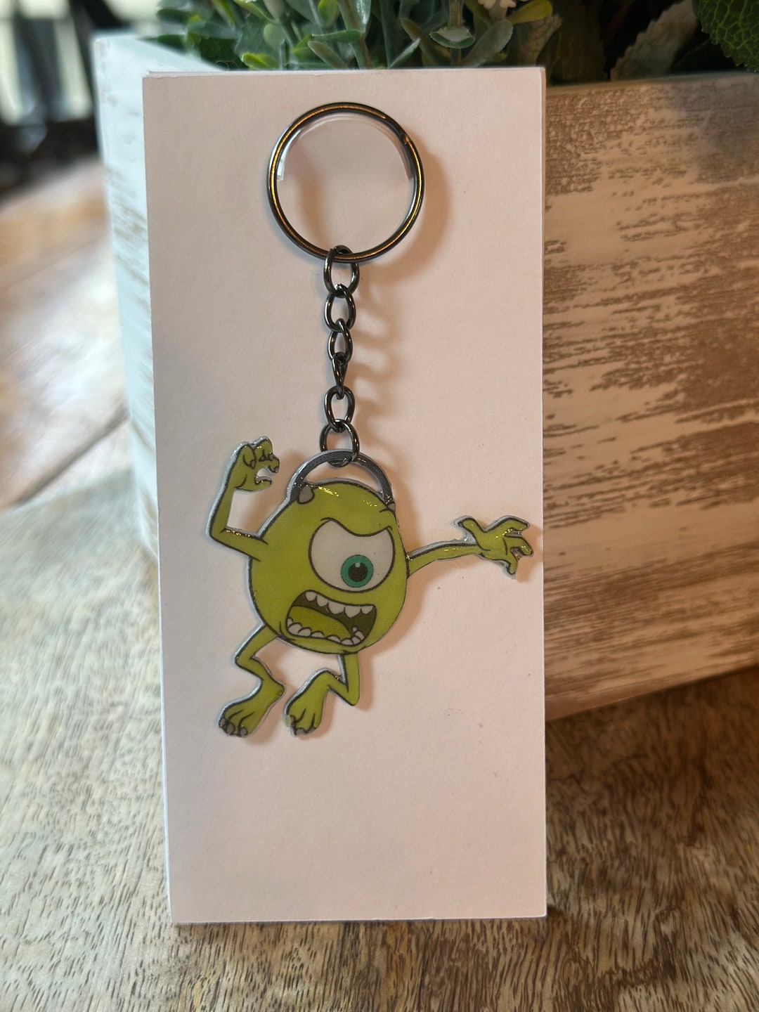 Monsters Inc Keychain, Mike Wazowski Key Ring, Disney Pixar Character ...