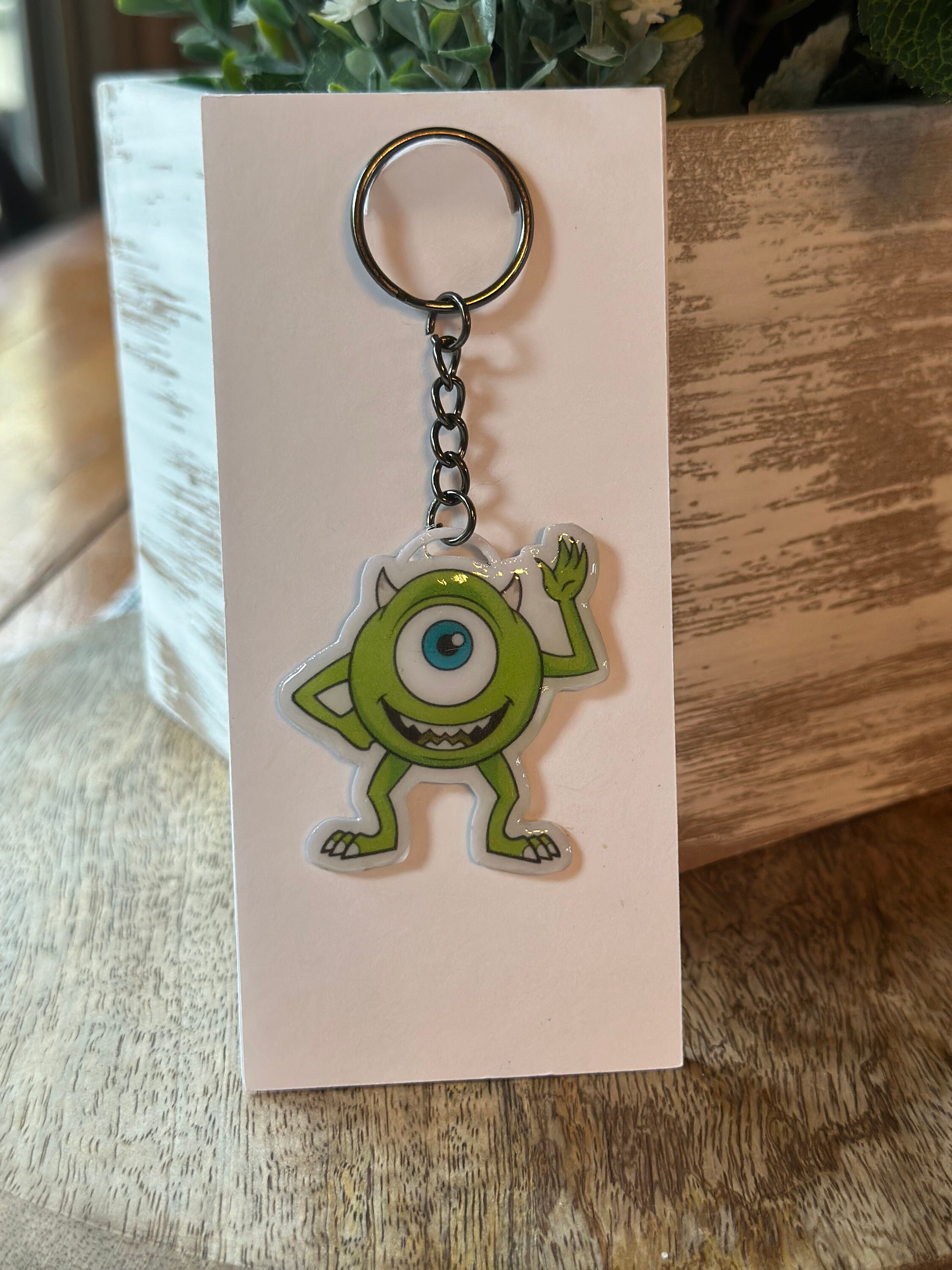 Monsters Inc Keychain Mike Wazowski Key Ring Disney Pixar - Etsy