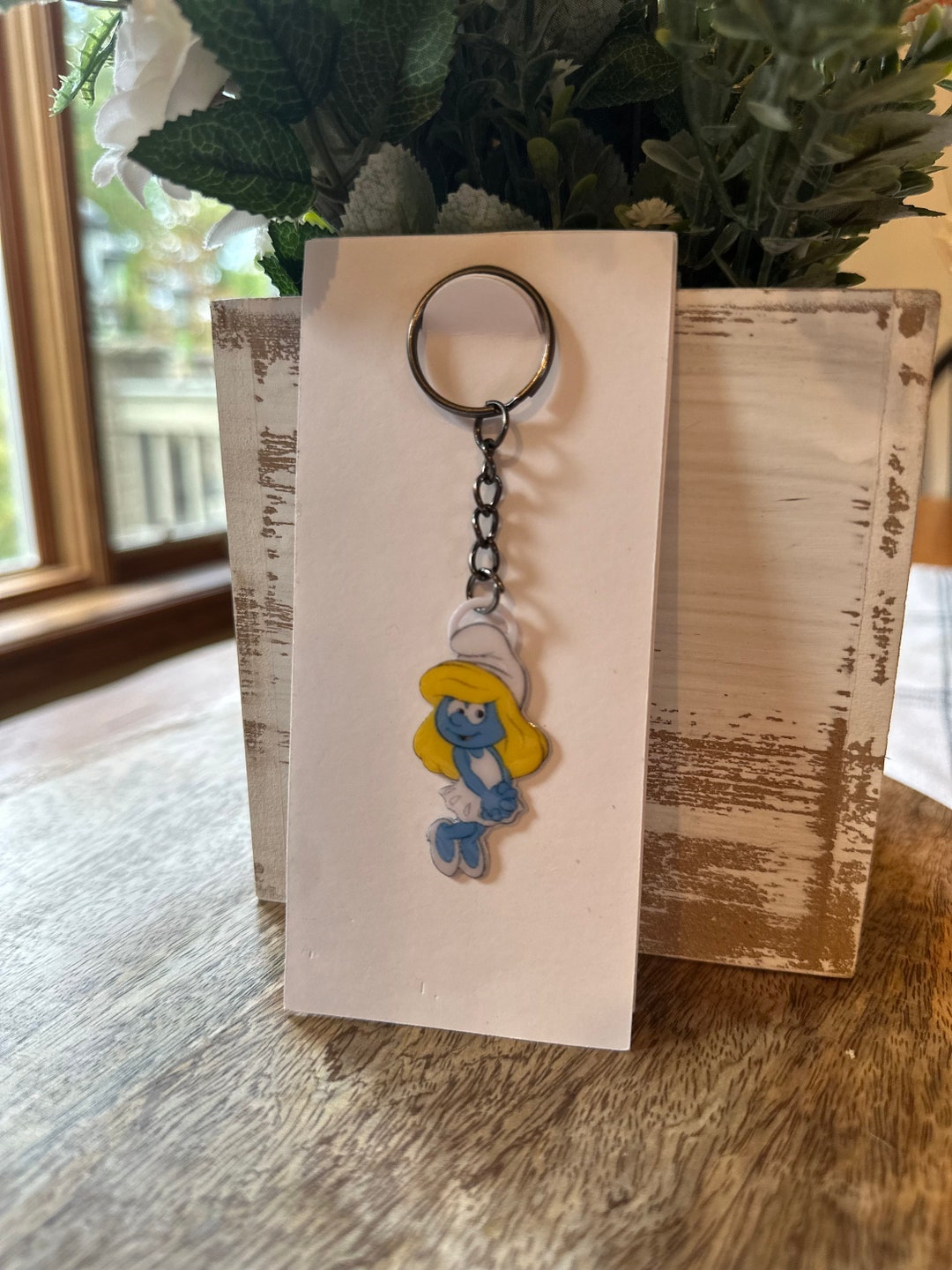 Smurfette Keychain - Etsy