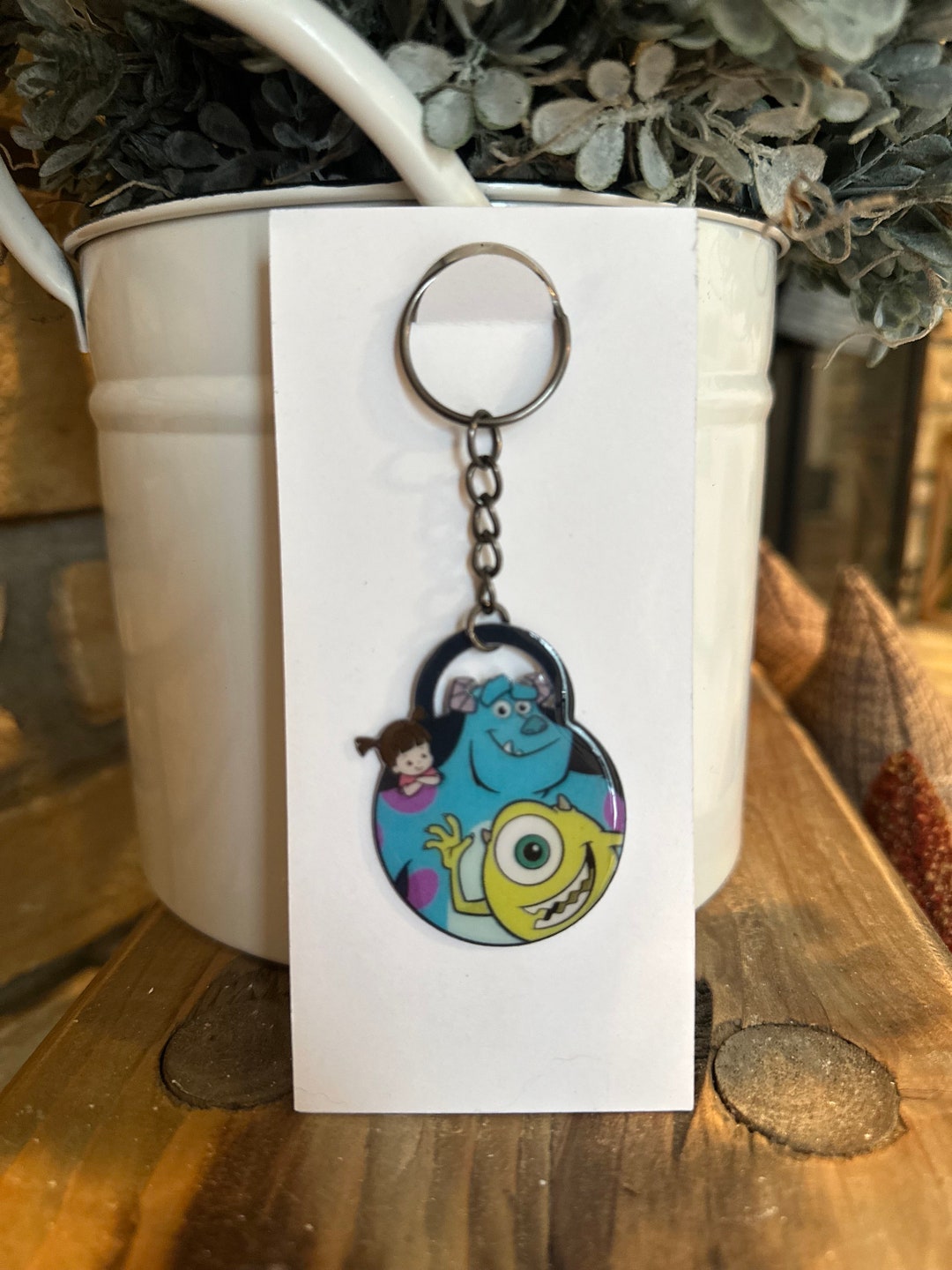 Disney Monsters Inc. James P Sullivan, Sulley, Boo Keychain, Cute ...