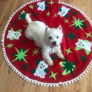 Kitschy Atomic Dog Christmas Tree Skirt - Etsy