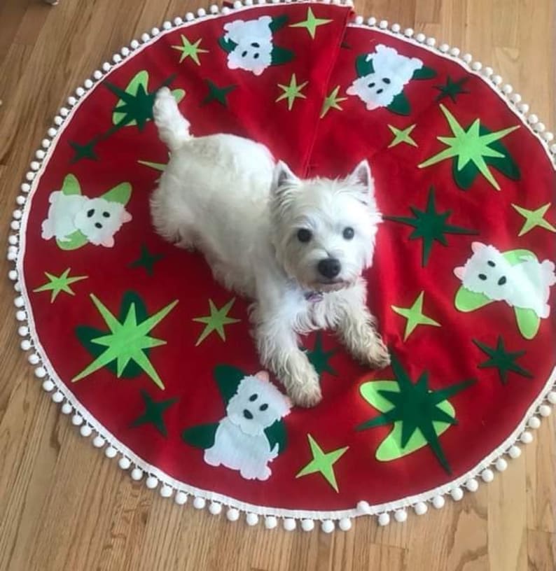 Kitschy Atomic Dog Christmas Tree Skirt - Etsy