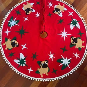Kitschy Atomic Dog Christmas Tree Skirt - Etsy