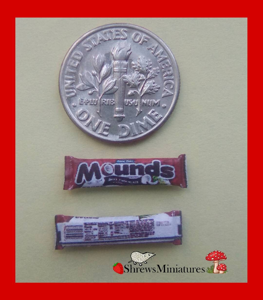 Miniature Candy Bar 1:12 Scale mounds - Etsy
