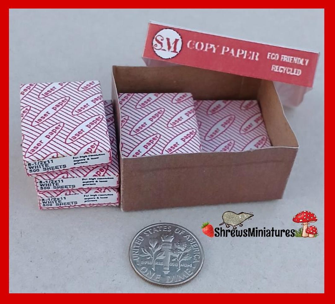 Miniature Box of Computer Paper Reams in 1:12 Scale - Etsy