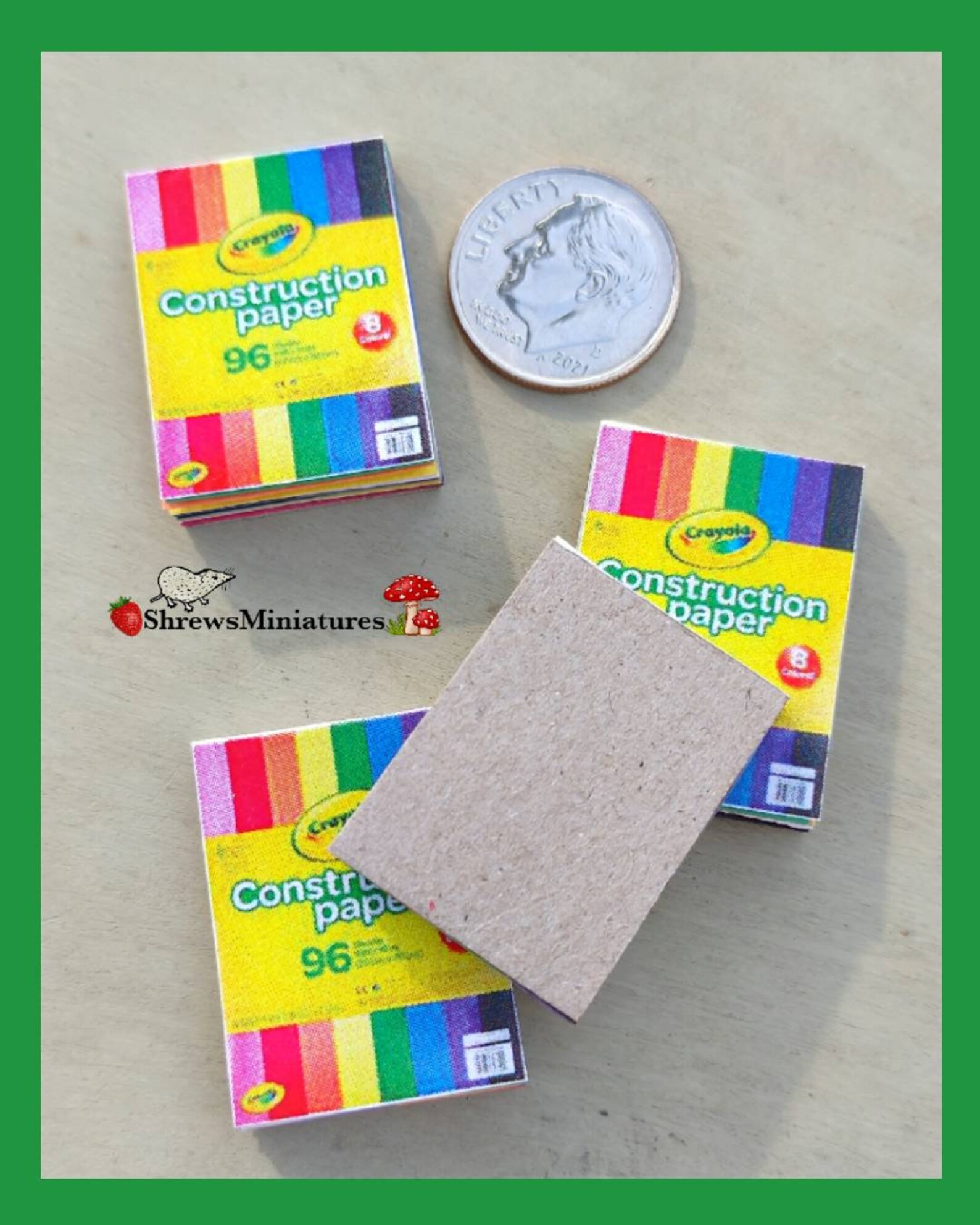 Miniature Pad of Construction Paper 1:12 Scale - Etsy