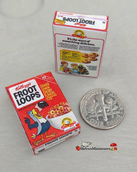 Miniature Box of Froot Loops Cereal 1:12 Scale - Etsy