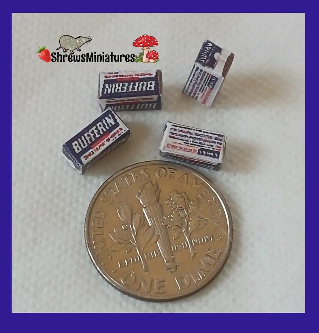 Miniature Box of Bufferin Aspirin 1:12 Scale - Etsy