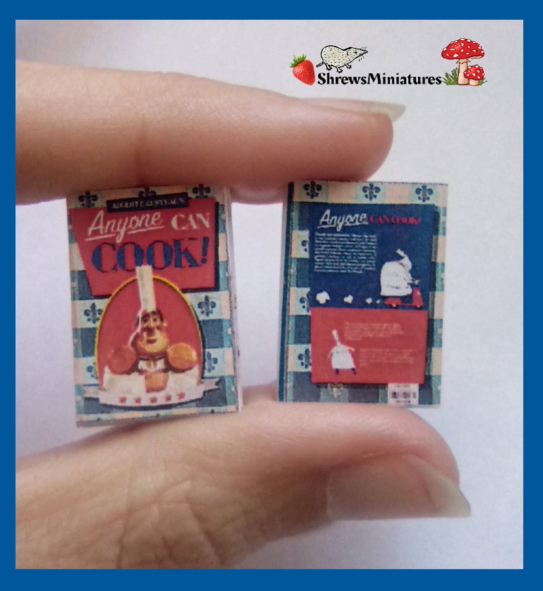 Miniature Anyone Can Cook Book in 1:12 Scale - Etsy