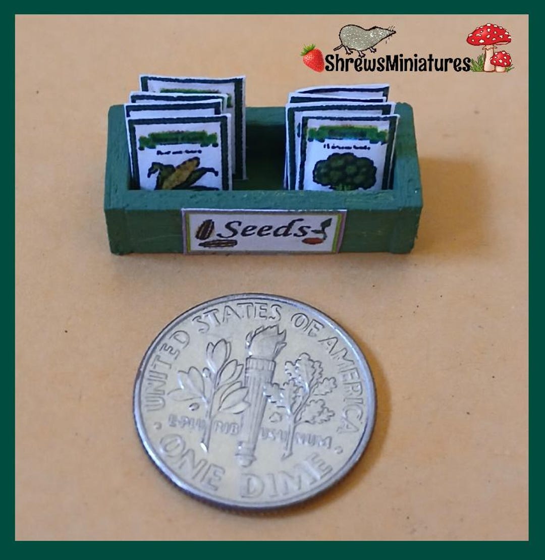 Miniature Box of Seed Packets 1:12 Scale - Etsy