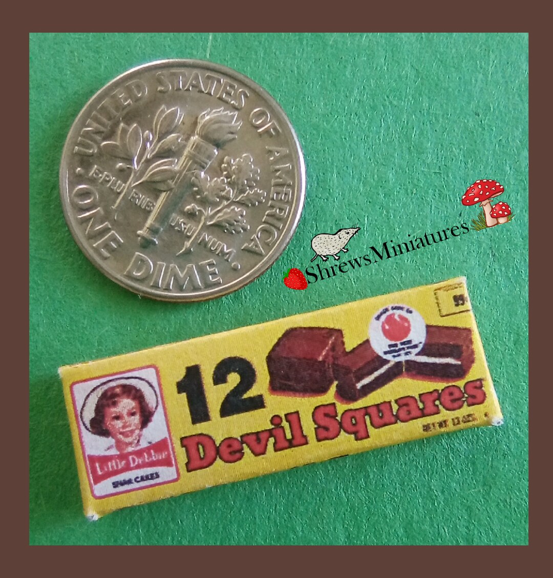 Miniature Box of Little Debbie Devil Squares in 1:12 Scale - Etsy