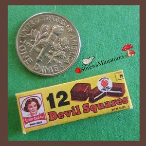 Miniature Box of Little Debbie Devil Squares in 1:12 Scale - Etsy