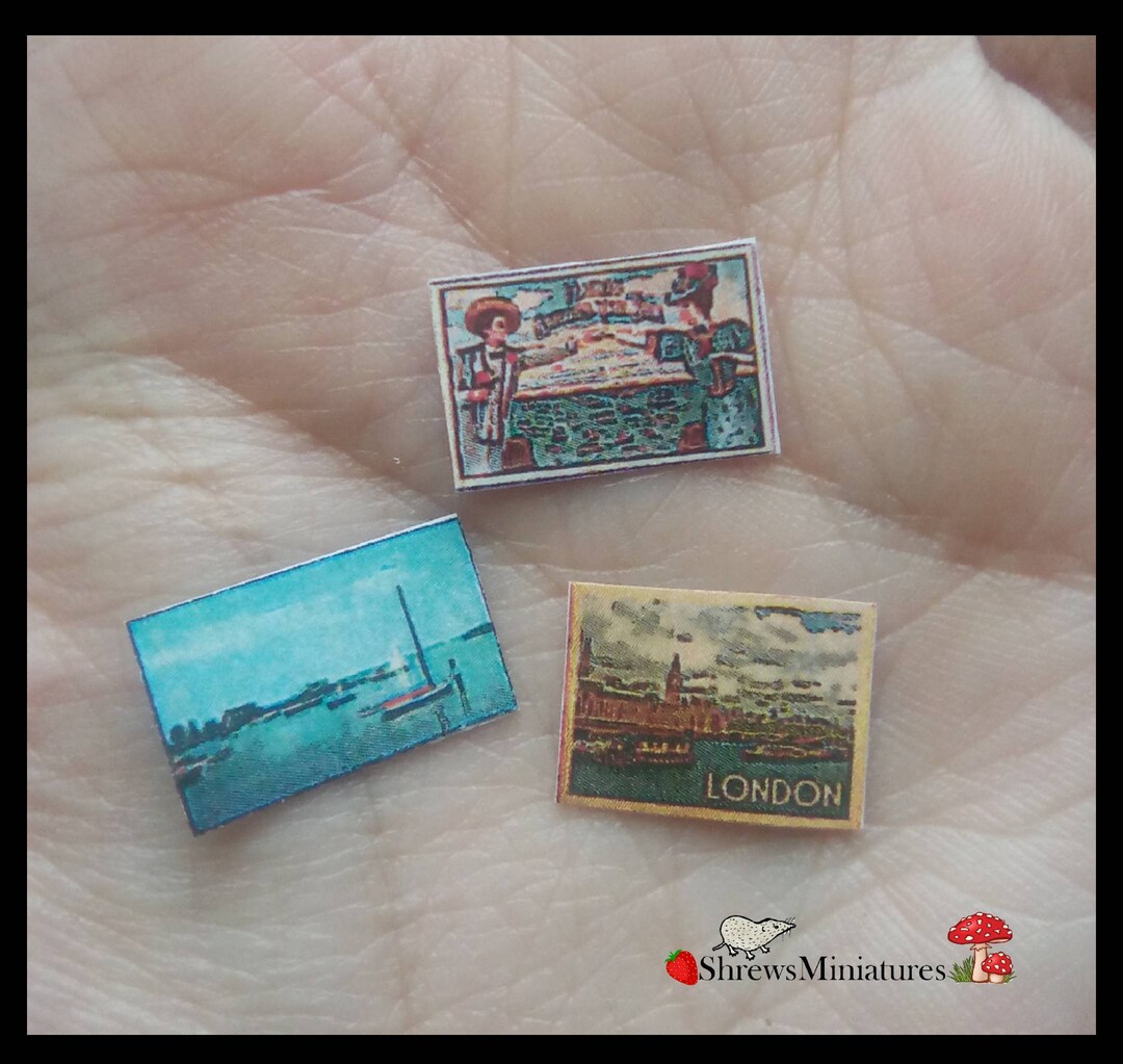 Miniature Post Cards 3 in 1:12 Scale - Etsy