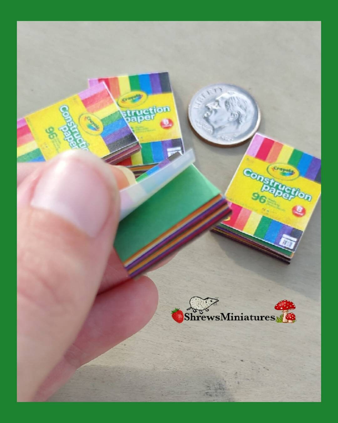 Miniature Pad of Construction Paper 1:12 Scale - Etsy