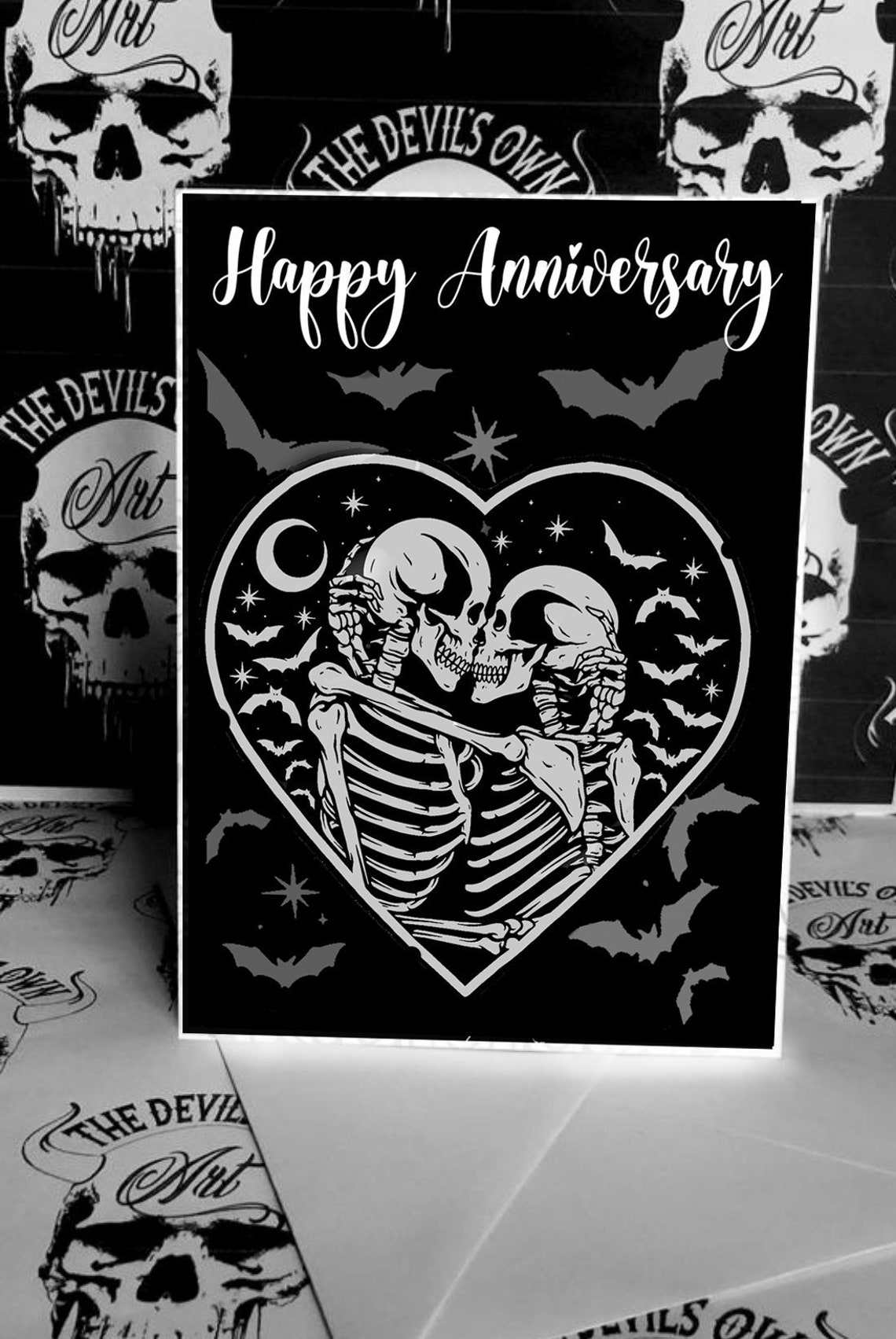 Gothic Anniversary Greetings Card Spooky | Etsy