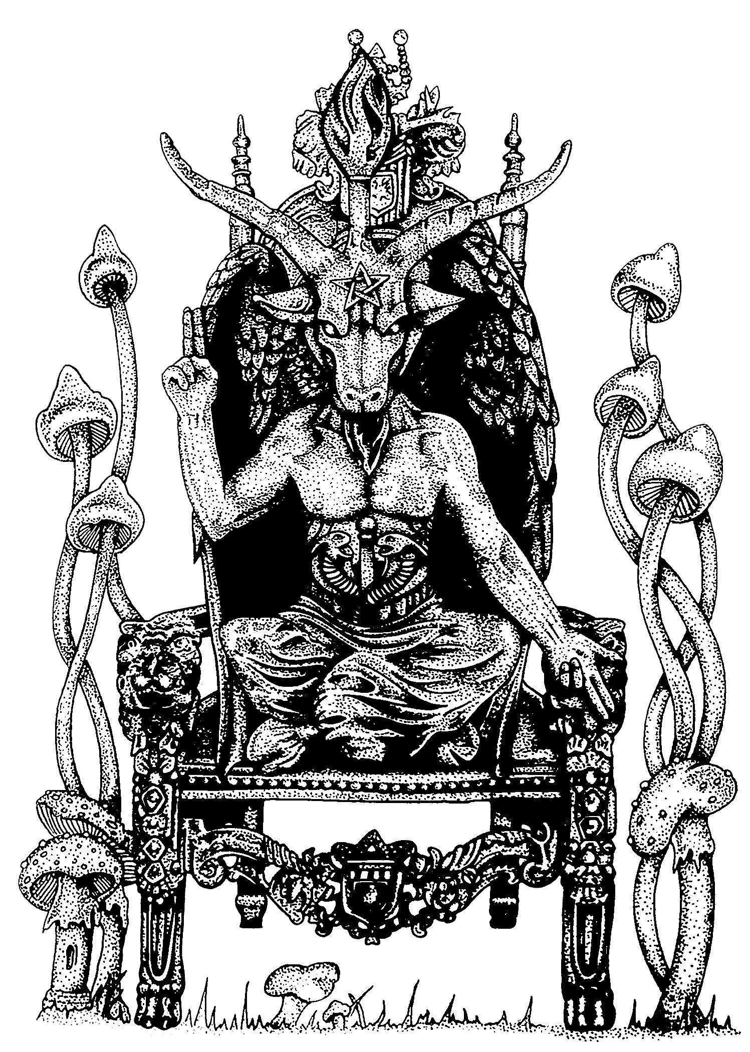 Baphomet Greetings Card Birthday Card Spooky - Etsy UK