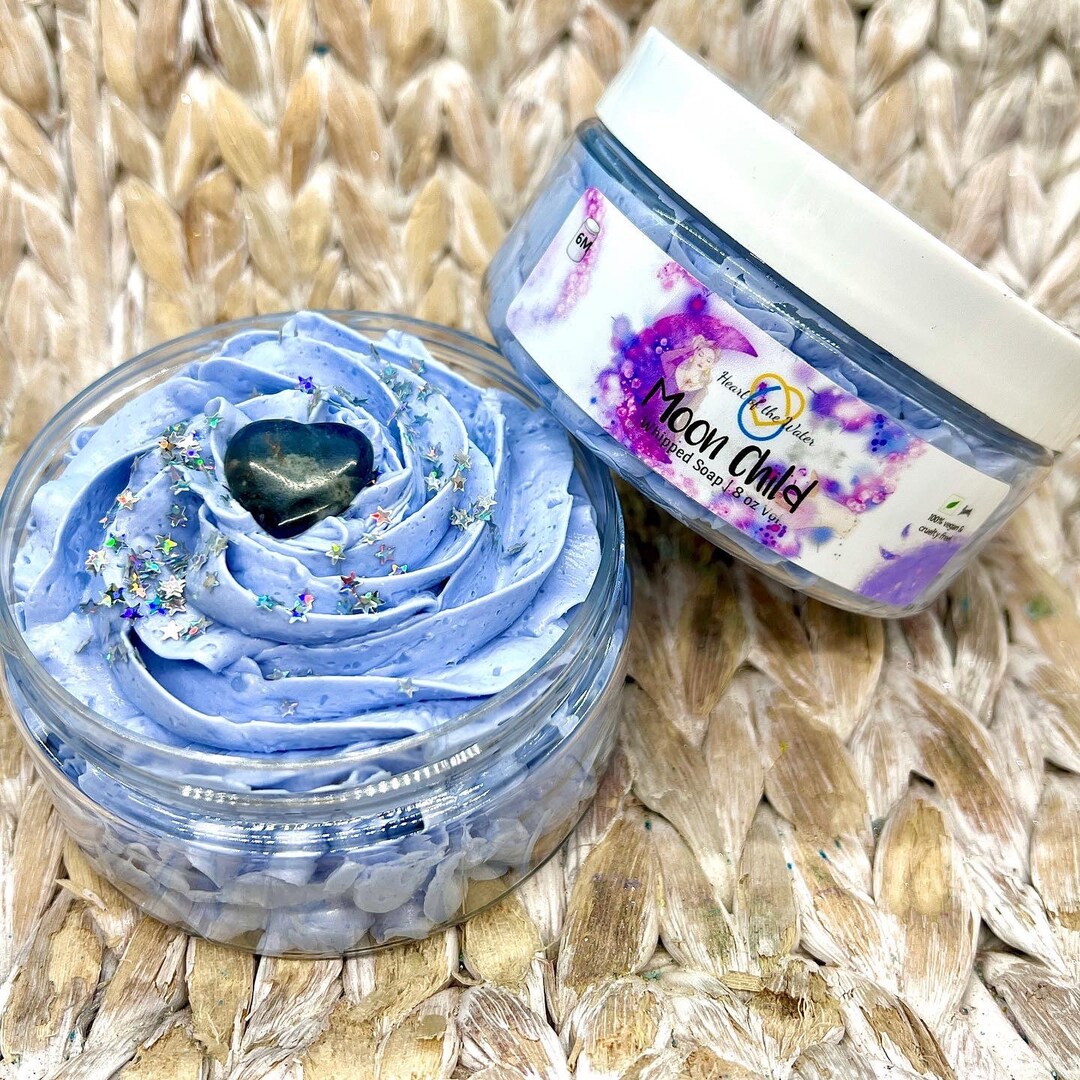 Moonflower Nectar Whipped Soap: Crystal Surprise, Vegan Body Wash - Etsy