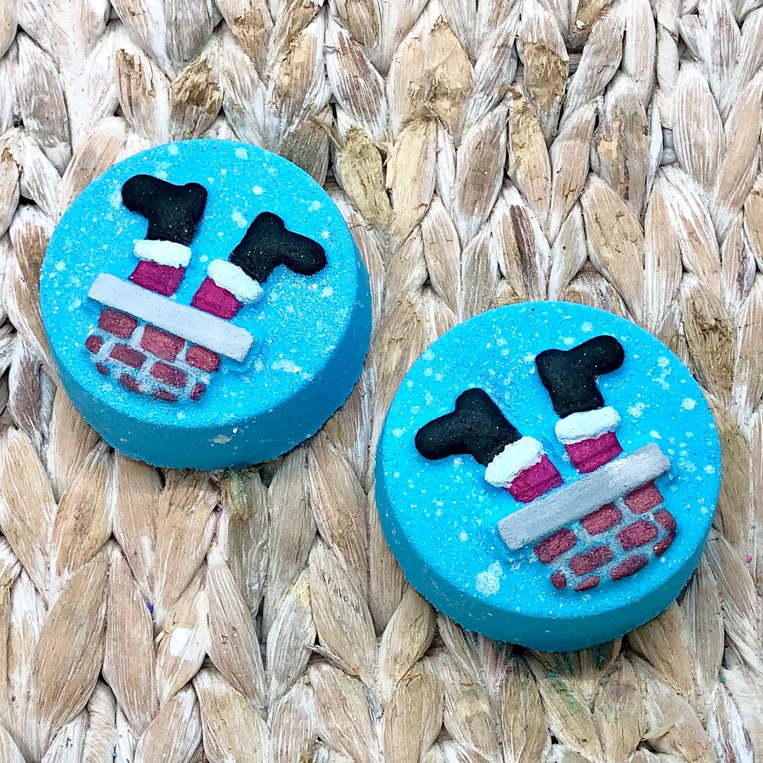 Santa Bath Bomb, Christmas Gift, Blue Bath Fizzy, Stocking Stuffer ...