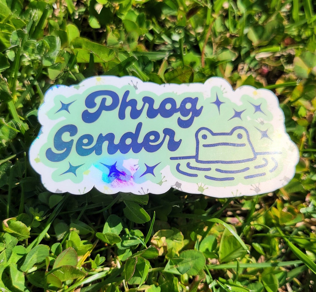 Phrog Gender Holographic Vinyl Sticker - Etsy