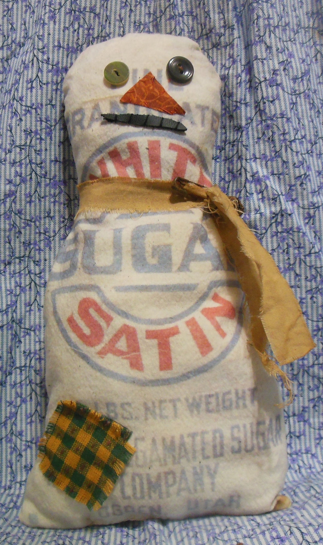 Extreme Primitive White Satin Sugar 10 Lb Bag Logo Rag Stuffed ...
