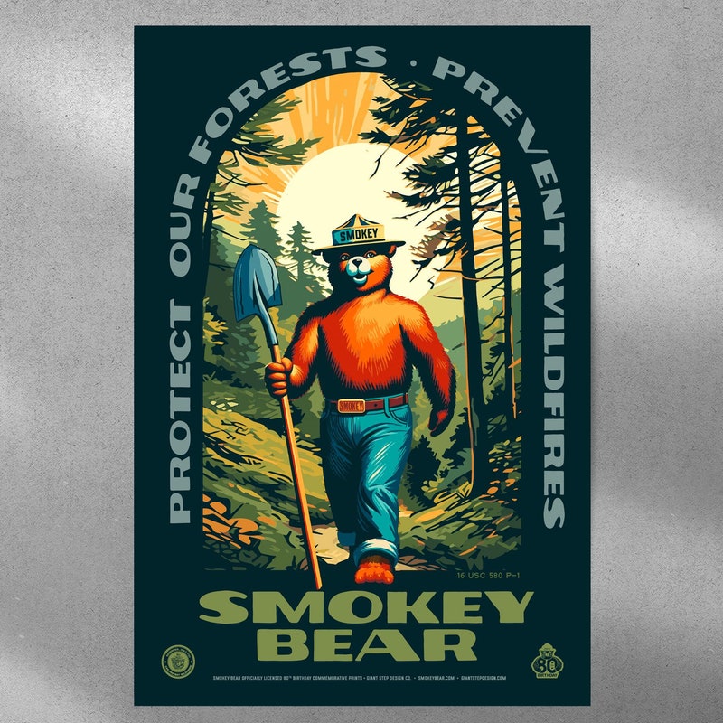 Smokey Bear Poster - Etsy