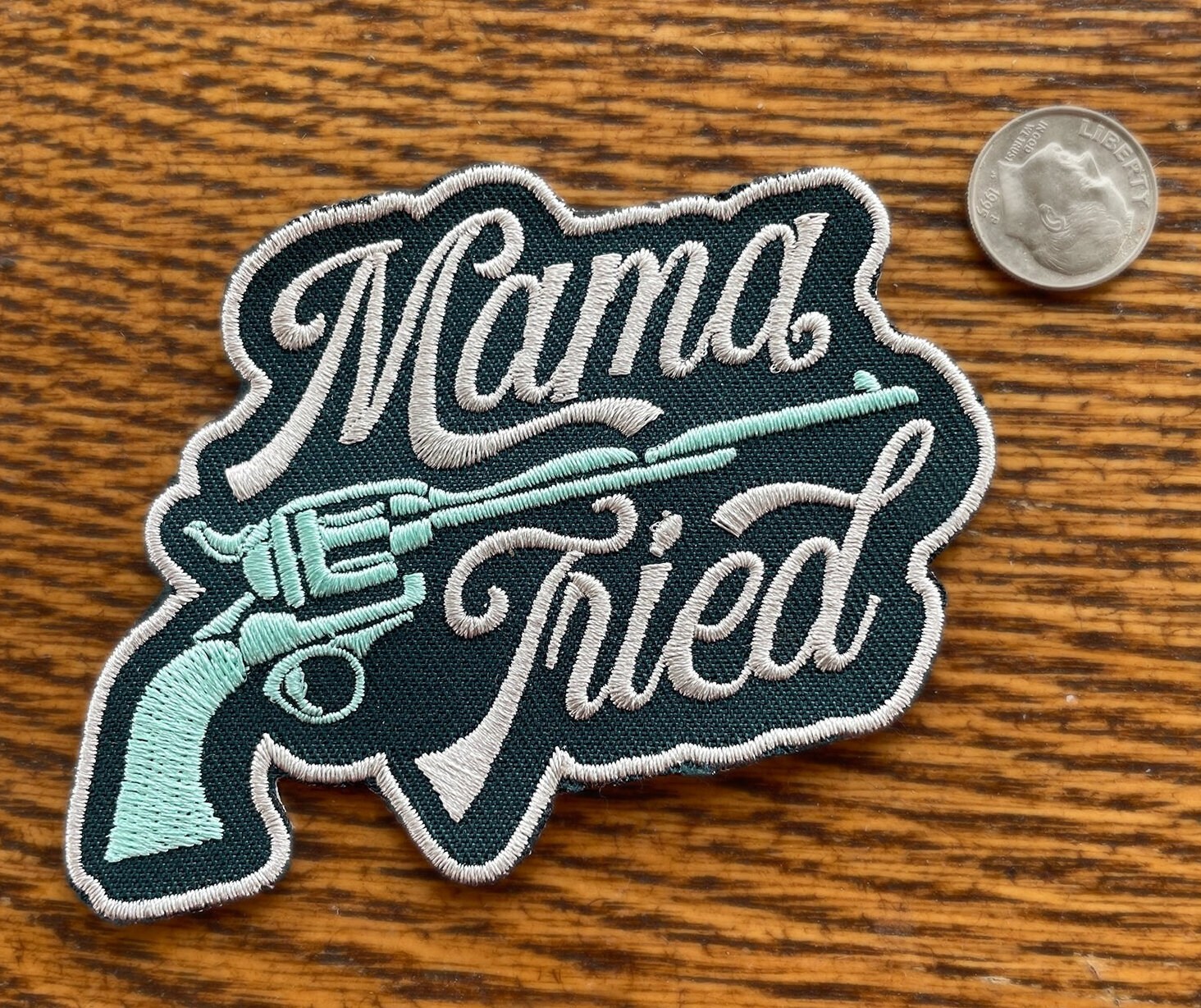 Mama Tried Vintage 6-shooter Embroidered Patch - No Iron on Backing 3. ...