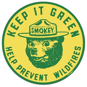 OFFICIALLY LICENSED Smokey Bear Vintage Retro Classic Indoor/outdoor ...